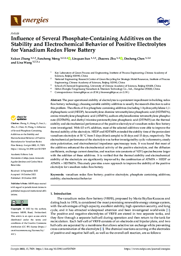 (PDF) Influence of Several Phosphate-Containing Additives on the ...