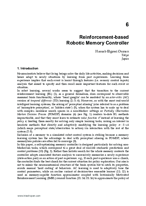 (PDF) 6 Reinforcement-based Robotic Memory Controller