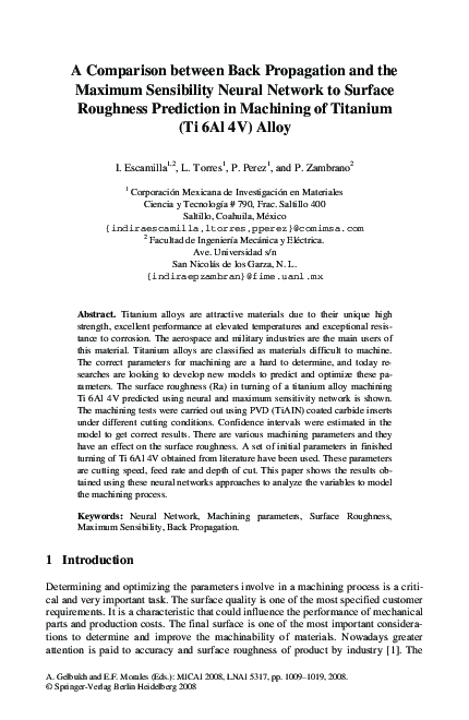 (PDF) A Comparison between Back Propagation and the Maximum Sensibility ...