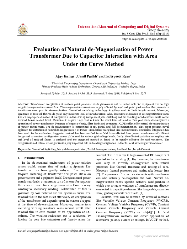 (PDF) Application of current transformer for normal magnetization curve ...