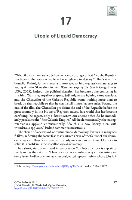 (PDF) Utopia of Liquid Democracy