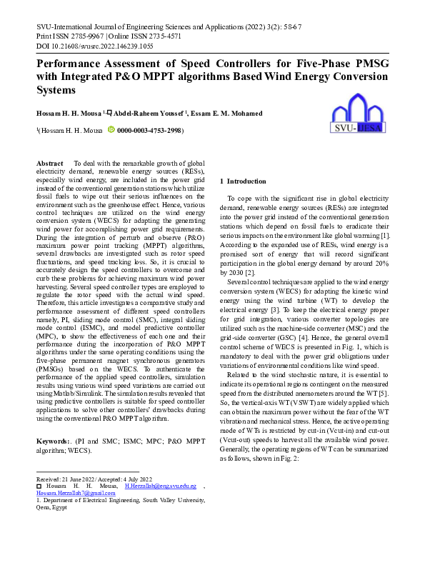 (PDF) Performance assessment of speed controllers for Five-Phase PMSG ...