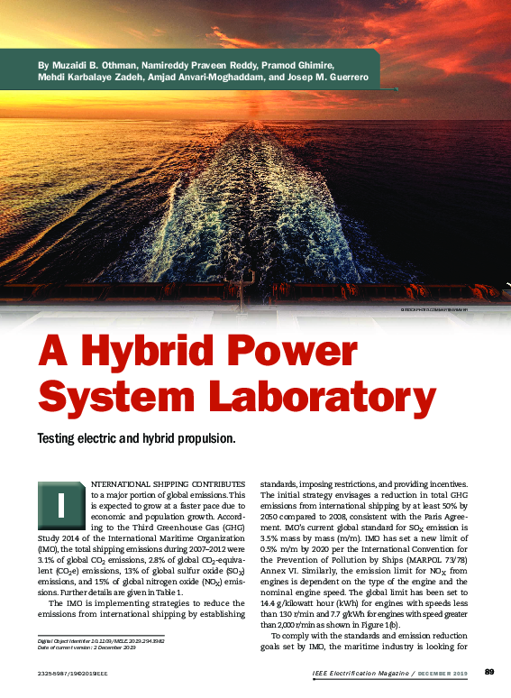 (PDF) A Hybrid Power System Laboratory: Testing Electric and Hybrid ...