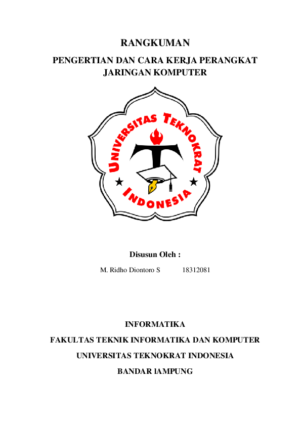 (PDF) RANGKUMAN PENGERTIAN DAN CARA KERJA PERANGKAT JARINGAN KOMPUTER Disusun Oleh