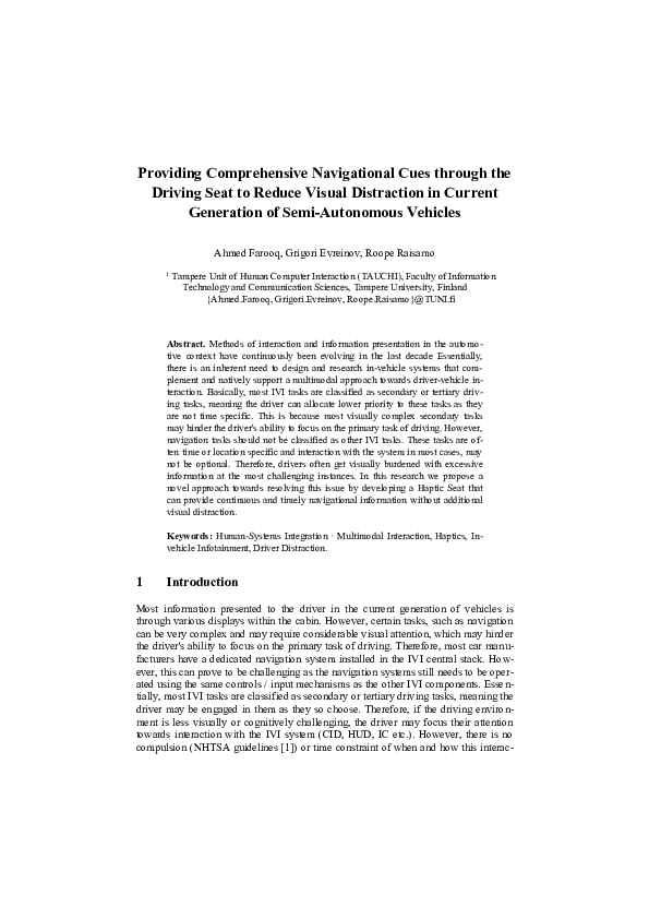 (PDF) Providing Comprehensive Navigational Cues Through the Driving ...