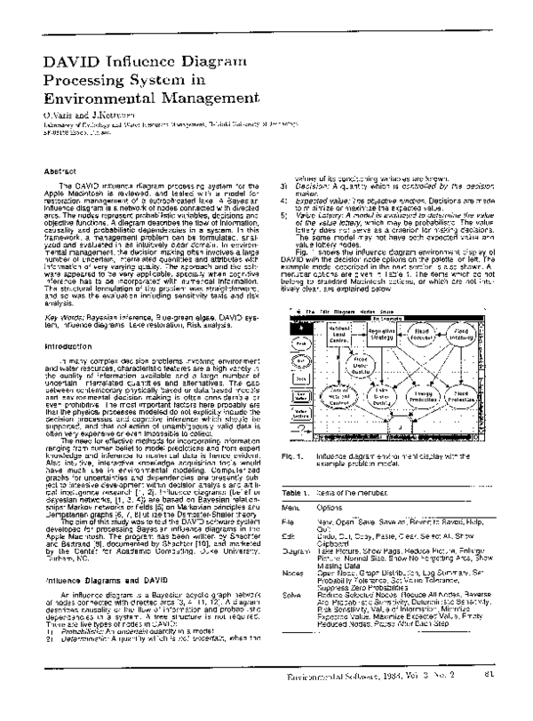 (PDF) DAVID influence diagram processing system in environmental ...