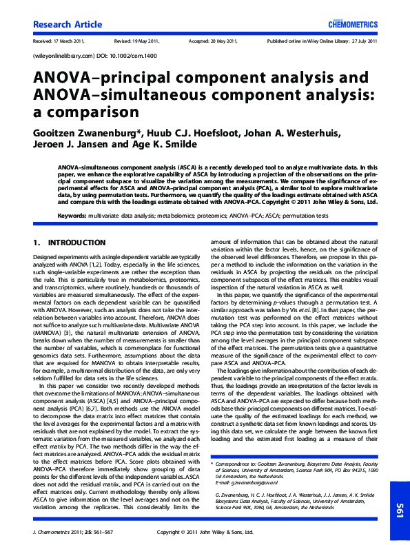(PDF) ANOVA-principal component analysis and ANOVA-simultaneous ... (PDF) ANOVA-principal component analysis and ANOVA-simultaneous ...