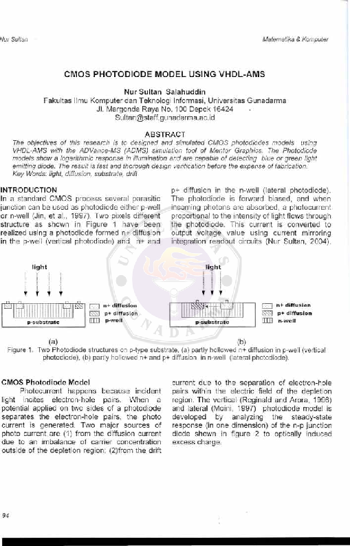 (PDF) Cmos Photodiode Model Using VHDL-Ams (PDF) Cmos Photodiode Model Using VHDL-Ams