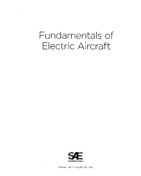 (PDF) Fundamentals of Electric Aircraft