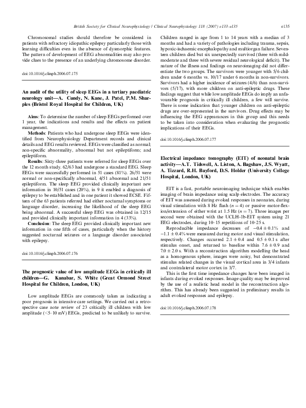 (PDF) Electrical impedance tomography (EIT) of neonatal brain activity ...