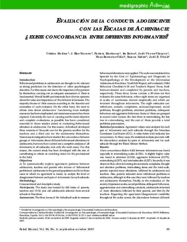 (PDF) Evaluación de la conducta adolescente con las Escalas de ...