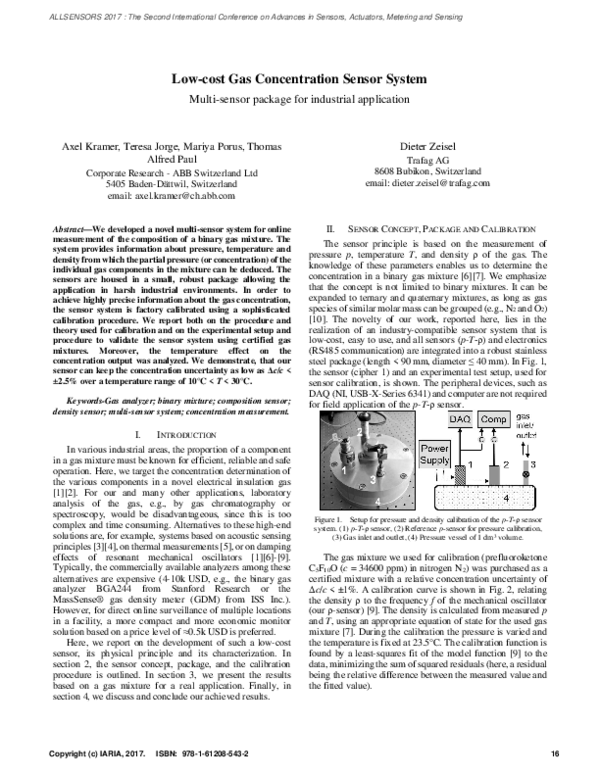 (PDF) Low-cost Gas Concentration Sensor System Multi-sensor package for ...