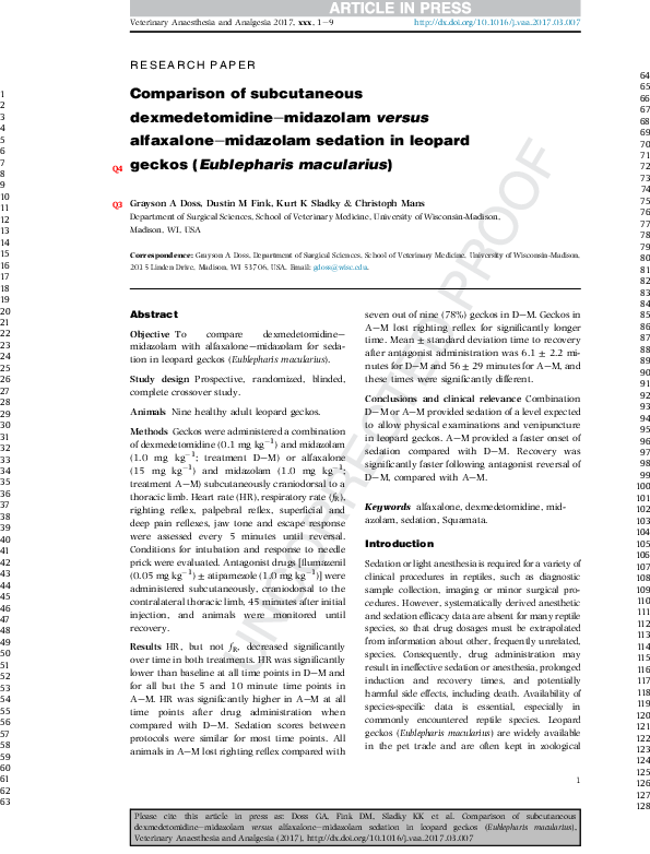 (PDF) Comparison of subcutaneous dexmedetomidine–midazolam versus ...