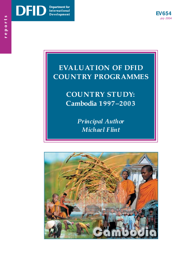 (PDF) Evaluation of DFID Country Programmes