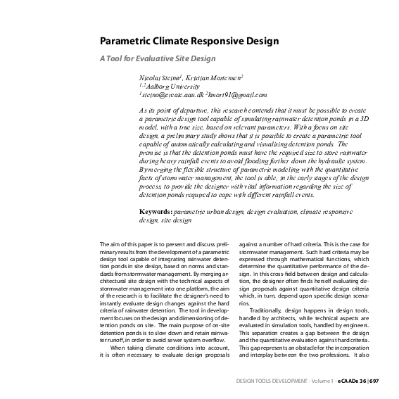 (PDF) Parametric Climate Responsive Design - A Tool for Evaluative Site ...