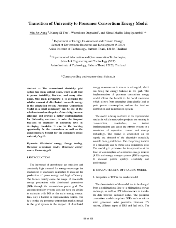 (PDF) Transition of University to Prosumer Consortium Energy Model | Kaung Si Thu - Academia.edu