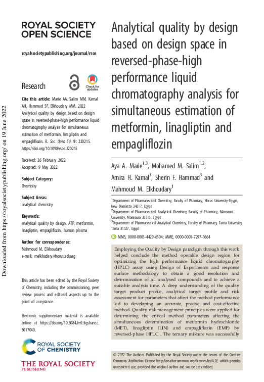 (PDF) Analytical quality by design based on design space in reversed-phase-high performance ...