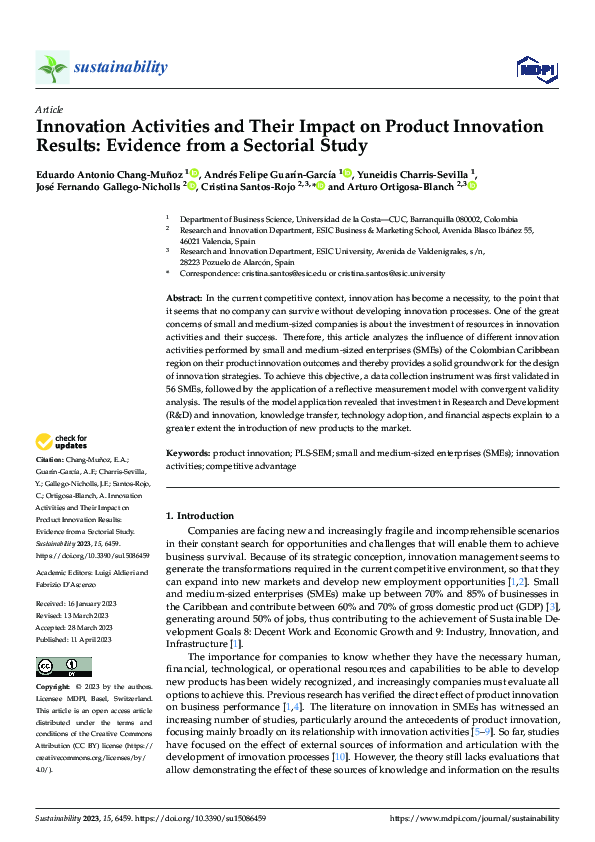 (PDF) Innovation Activities and Their Impact on Product Innovation ...