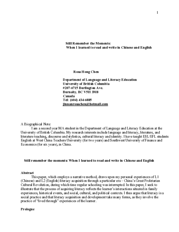 (PDF) Still Remember the Moments: When I learned to read and write in ...