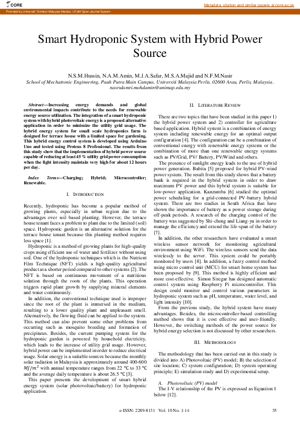 (PDF) Smart Hydroponic System with Hybrid Power Source