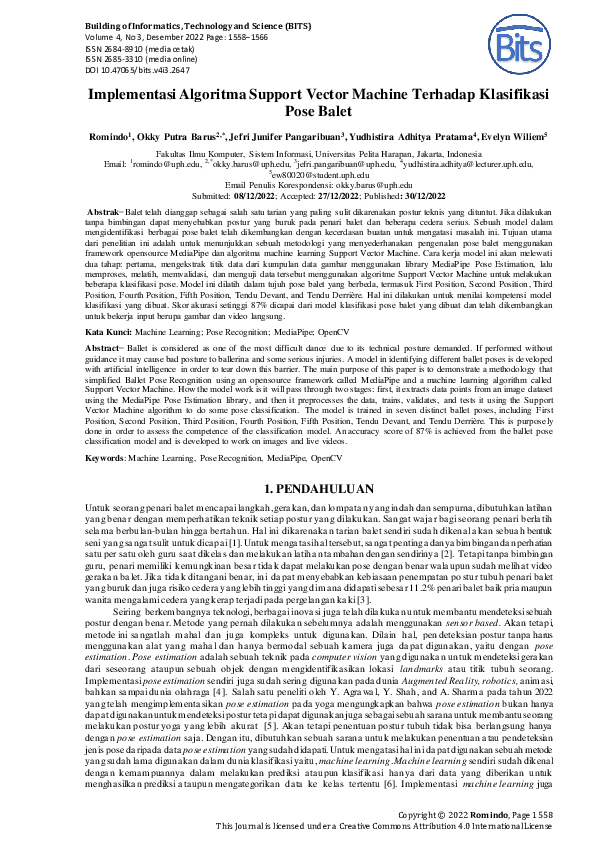 Pdf Implementasi Algoritma Support Vector Machine Terhadap