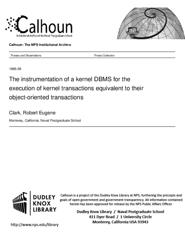(PDF) The Instrumentation of a Kernel DBMS for the Execution of Kernel ...