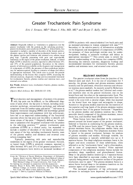 (PDF) Greater Trochanteric Pain Syndrome | Garry Ho - Academia.edu