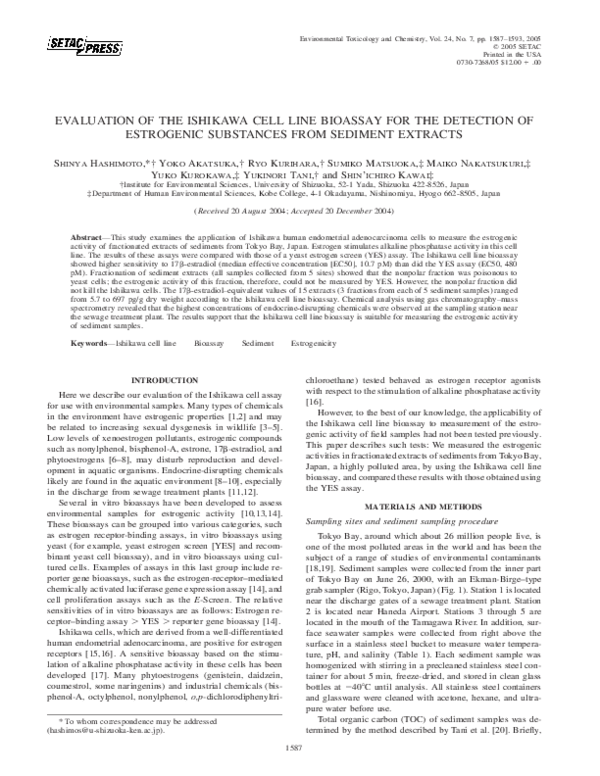 (PDF) Evaluation of the Ishikawa Cell Line Bioassay for the Detection ...