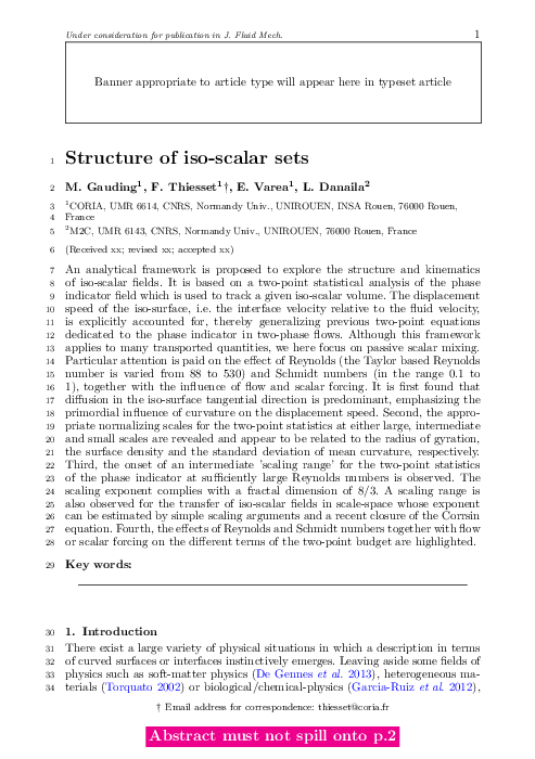 (PDF) Structure of iso-scalar sets