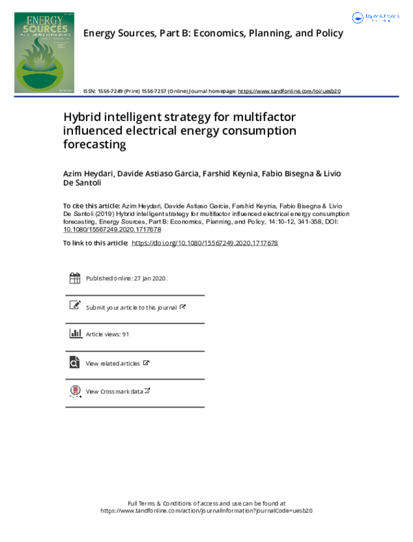 (PDF) Hybrid intelligent strategy for multifactor influenced electrical energy consumption ...