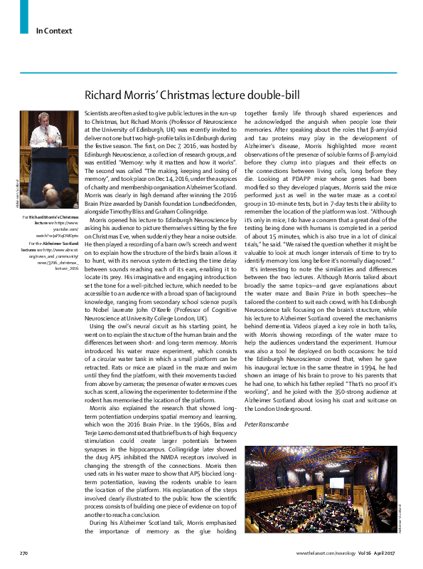 (PDF) Richard Morris' Christmas lecture double-bill