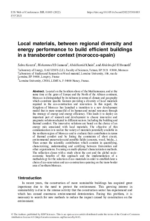 (PDF) Local materials, between regional diversity and energy ... (PDF) Local materials, between regional diversity and energy ...