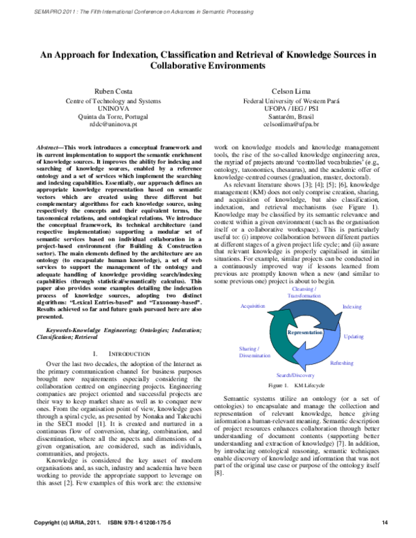 (PDF) An Approach for Indexation, Classification and Retrieval of ...