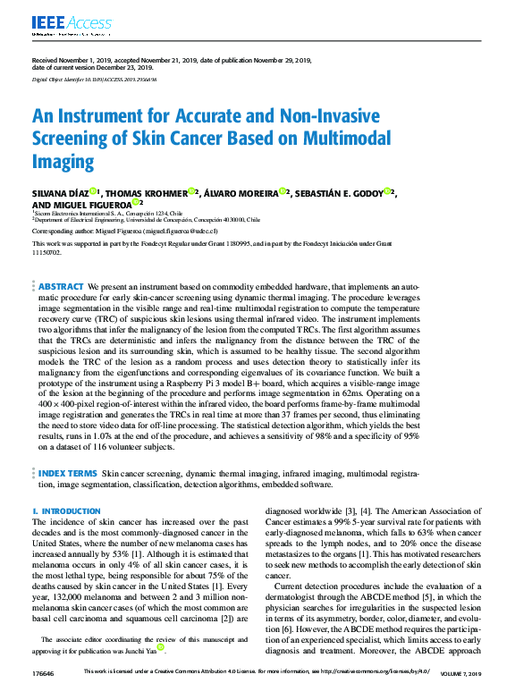 (PDF) An Instrument for Accurate and Non-Invasive Screening of Skin ...