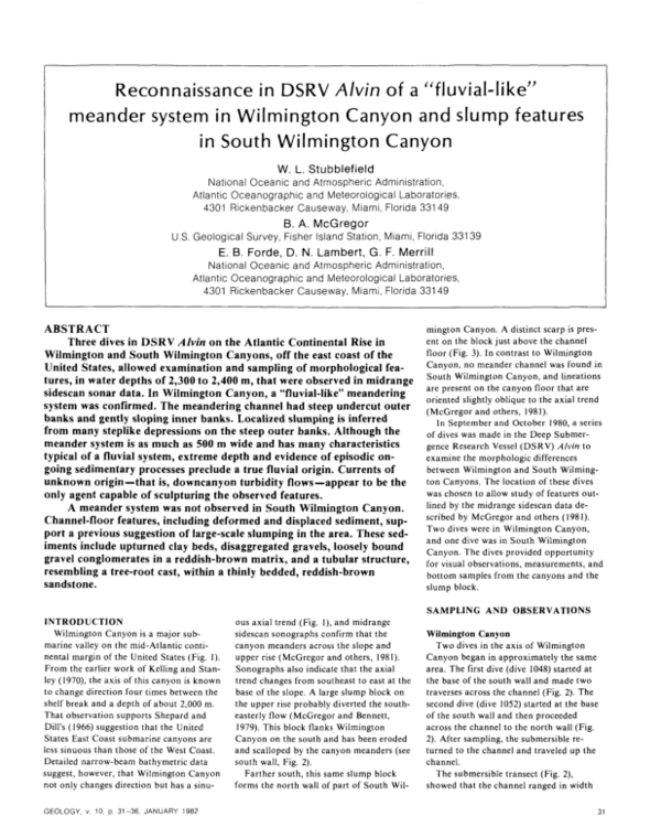 (PDF) Reconnaissance in DSRV Alvin of a “fluvial-like” meander system ...
