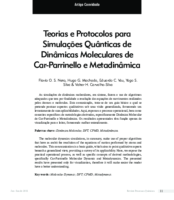 (PDF) Teorias e Protocolos para Simulações Quânticas de Dinâmicas ...