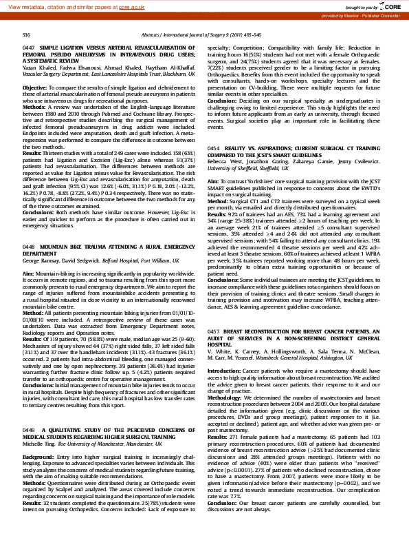 (PDF) Simple ligation versus arterial revascularisation of femoral ...