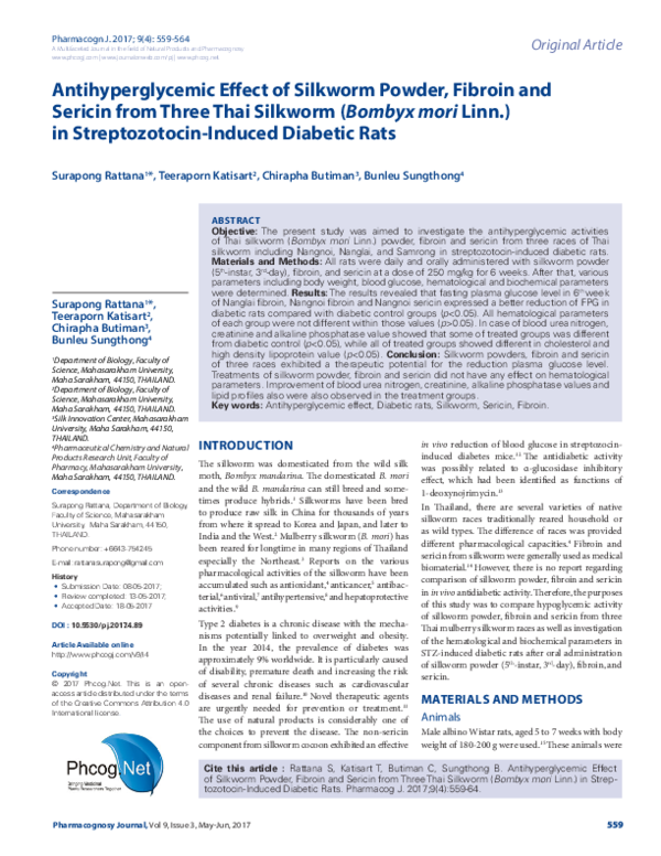 (PDF) Antihyperglycemic Effect of Silkworm Powder, Fibroin and Sericin ...