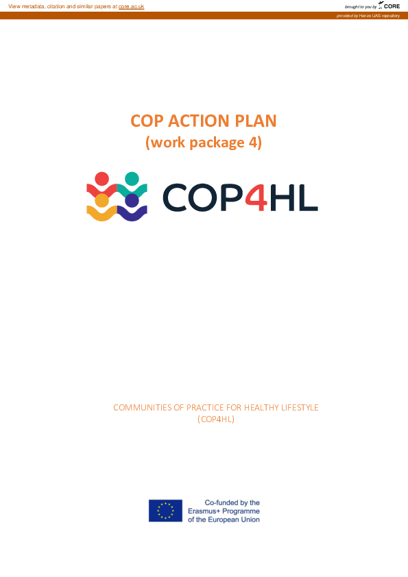 (PDF) COP action plan (work package 4): COP4HL