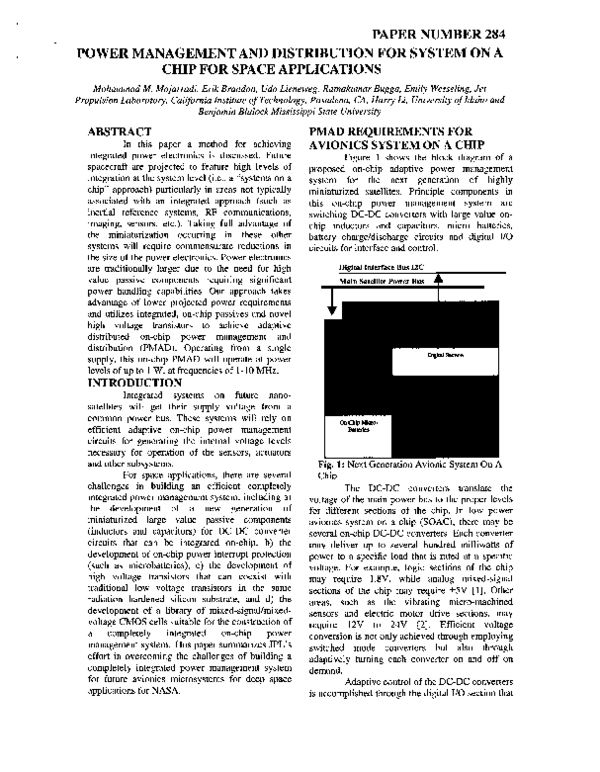 (PDF) Power management and distribution for system on a chip for space ...