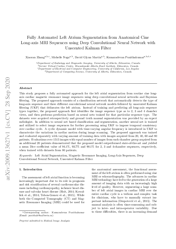 (PDF) Fully automated left atrium segmentation from anatomical cine long-axis MRI sequences ...