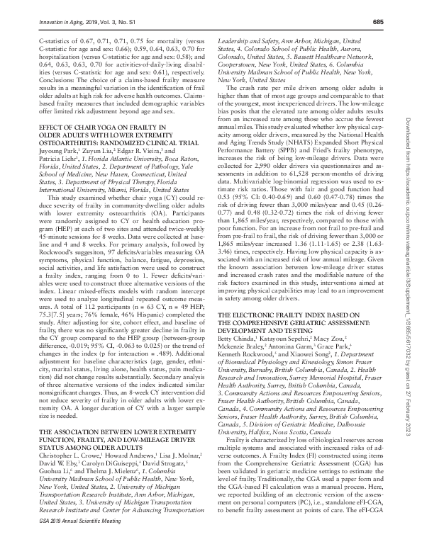 (PDF) The Electronic Frailty Index Based on the Comprehensive Geriatric Assessment: Development ...