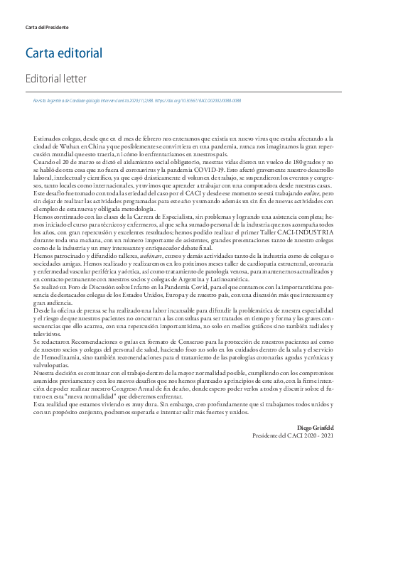 (PDF) Carta editorial