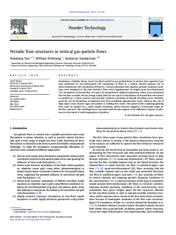 (PDF) Periodic flow structures in vertical gas-particle flows