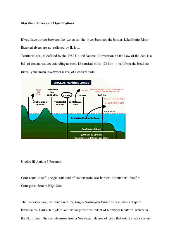 (DOC) Maritime Zones and Classifications