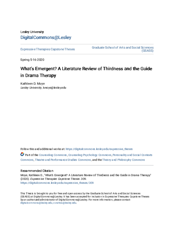 (PDF) What’s Emergent? A Literature Review of Thirdness and the Guide ...