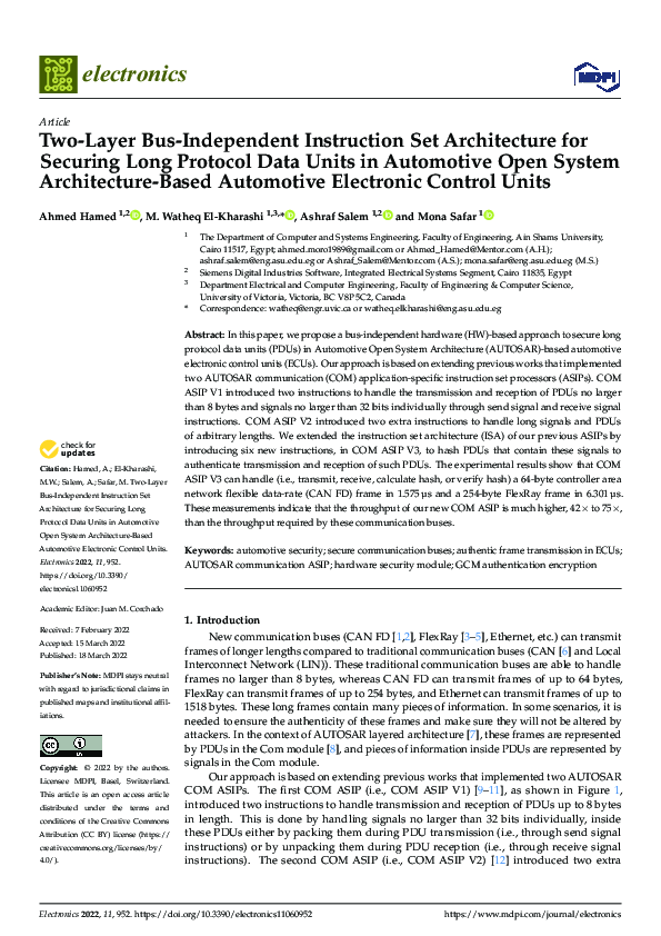Pdf Two Layer Bus Independent Instruction Set Architecture For Securing Long Protocol Data