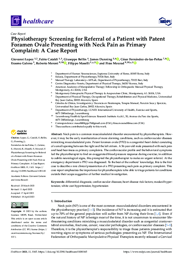 (PDF) Physiotherapy Screening for Referral of a Patient with Patent ...