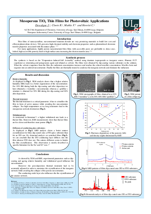 (PDF) Mesoporous TiO2 thin films for photovoltaic applications