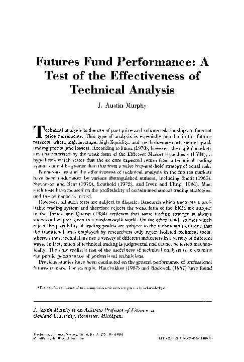 (PDF) Futures fund performance: A test of the effectiveness of ...